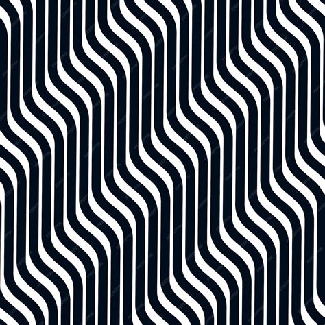Premium Vector Geometric Wavy Lines Seamless Pattern Vector 3d Dimensional Endless Background