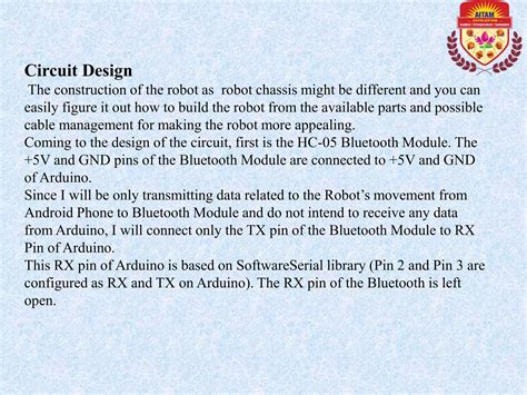Bluetooth Controled Robot Pptx