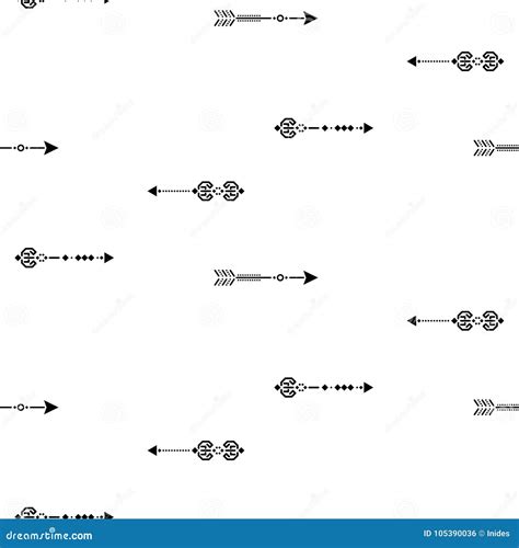 Simple Arrow Seamless Vector Pattern Stock Vector Illustration Of Decoration Background