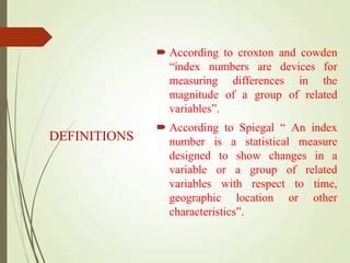 Indexnumbers PPTX