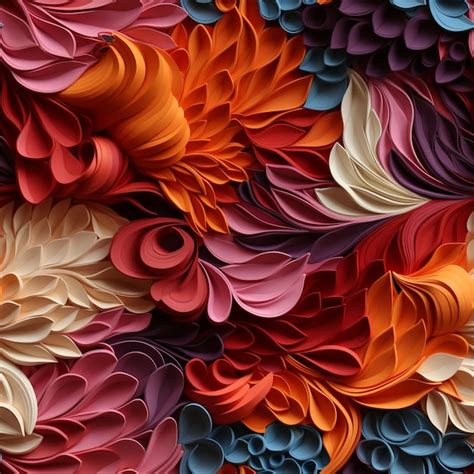Premium Ai Image There Are Many Different Colored Paper Flowers Arranged Together Generative Ai