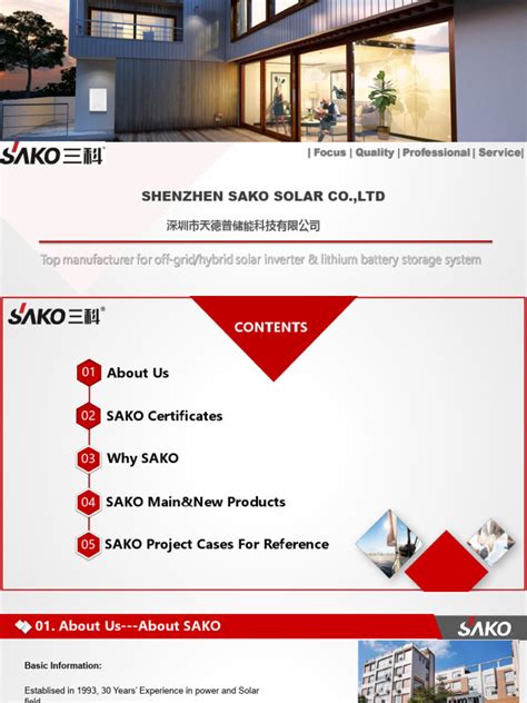 Sako Companyandproducts Introduction Pdf Photovoltaics Nature