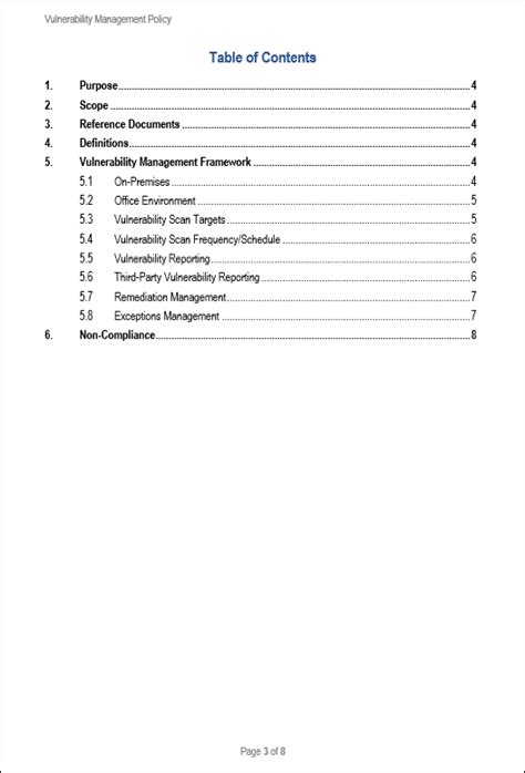 Nist Vulnerability Management Policy Template Governance Risk And Compliance Docs
