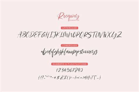 Rocqwey Handwritten Sript Font Design Cuts
