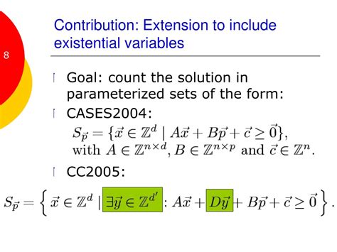 Ppt Experiences With Enumeration Of Integer Projections Of Parametric Polytopes Powerpoint