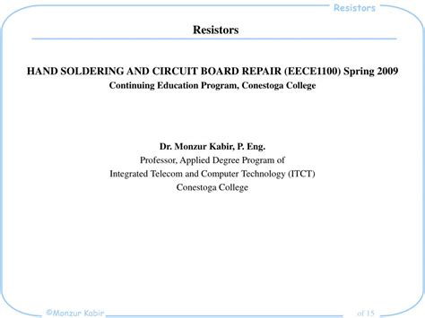 PPT Resistors PowerPoint Presentation Free Download ID