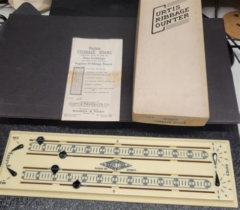 Curtis Cribbage Counter Two Track Plastic Pegless Cribbage Board Etsy