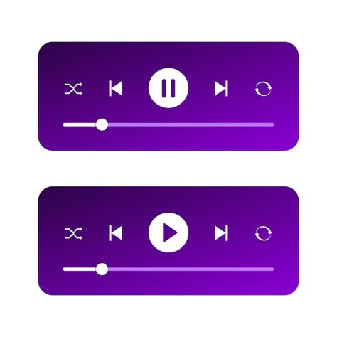 Premium Vector Music Player Ui Screen Element Vector Illustration