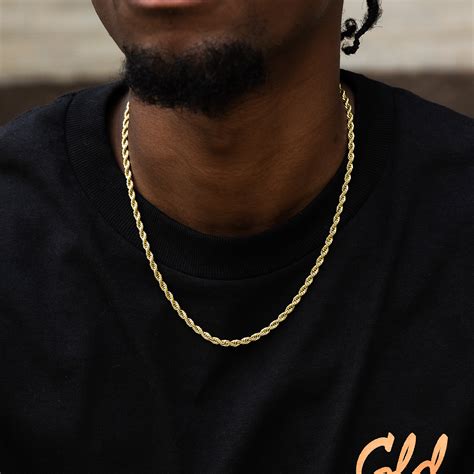 4mm Rope Chain In Yellow Gold The Gld Shop