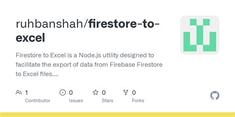 Github Ruhbanshahfirestore To Excel Firestore To Excel Is A Nodejs Utility Designed To