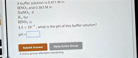 Solved We Saw Buffers Calculate Ph Using The Henderson Hasselbalch Equation A Buffer Solution