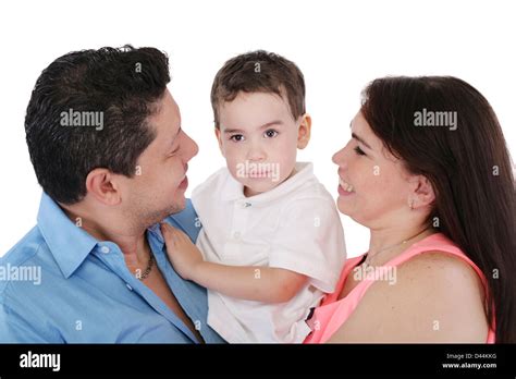 Glückliche Familie Mutter Vater und Sohn In den jungen konzentrieren Stockfotografie Alamy