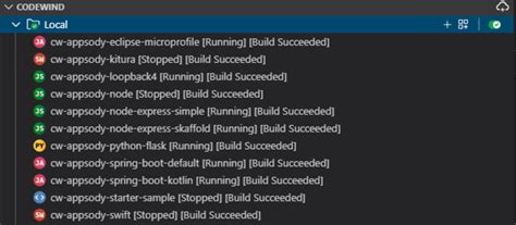 Svt Windows Appsody Projects Are In Disable State The First Time