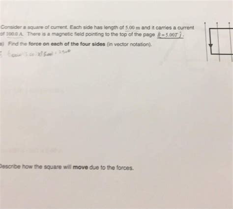 Solved Consider A Square Of Current Each Side Has Length Of Chegg Com