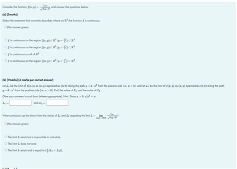 Solved Consider The Function F X Y 5⋅y−x27⋅x And Answer The