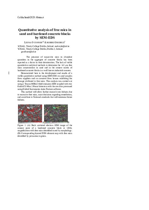 Pdf Quantitative Analysis Of Free Mica In Sand And Hardened Concrete Blocks By Sem Eds