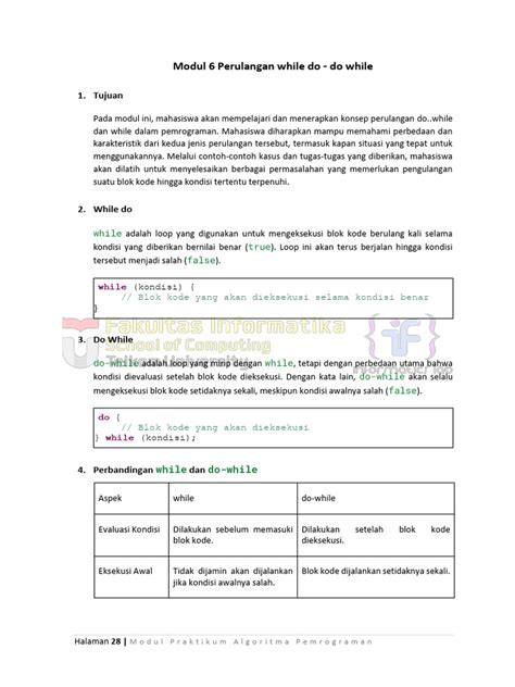 Modul Praktikum Algoritma Pemrograman Rpl Pdf Metode And Bahan Ajar Komputer
