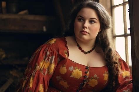 A Stunning Woman Wearing A Vibrant Red Dress And Sporting A Beautiful