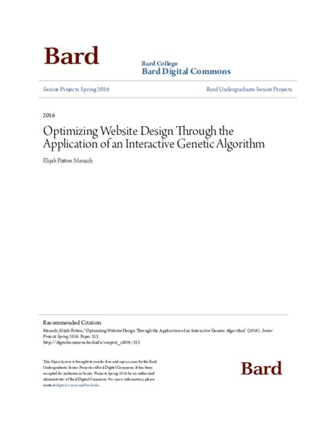 Pdf Optimizing Website Design Through The Application Of An