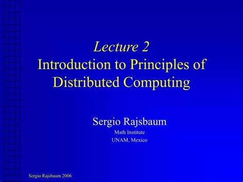 ppt lecture 2 introduction to principles of distributed computing