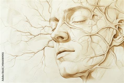 Anatomical Illustration Of Trigeminal Nerve Anatomy Stock Illustration Adobe Stock