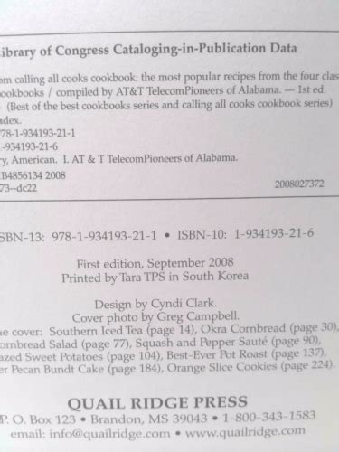 Best Of The Best From Calling All Cooks Cookbook The Most Popular