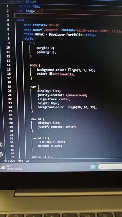 Mahak Tiwari On Linkedin Prodigyinfotech Html Personalportfolio Firstattempt