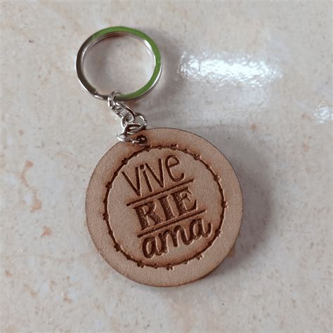 Llaveros Madera Corte Y Grabado Laser Personalizados