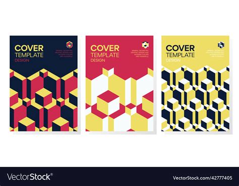 Set Of Trendy Abstract Isometric 3d Optical Vector Image