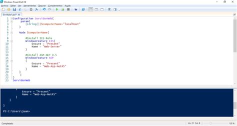 Instalar El Rol De Iis Y Aspnet 45 Mediante Powershell Dsc Desired