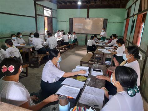 ဝေါမြို့၌ မြို့နယ်အဆင့် Grade 8 သင်ရိုးသစ် Face To Face ဆင့်ပွားသင်တန်း နောက်ဆုံးနေ့ ဆက်လက်သင