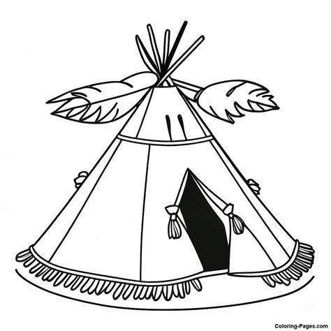 Teepee Coloring Page Coloring