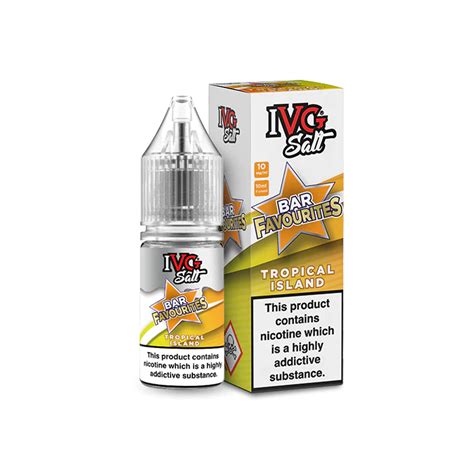 Ivg Nic Salts 20mg 10ml Bar Favourites Tropical Island Darkside