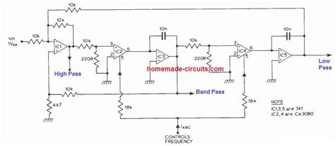 Subwoofer Low Pass Filter Circuit Diagram