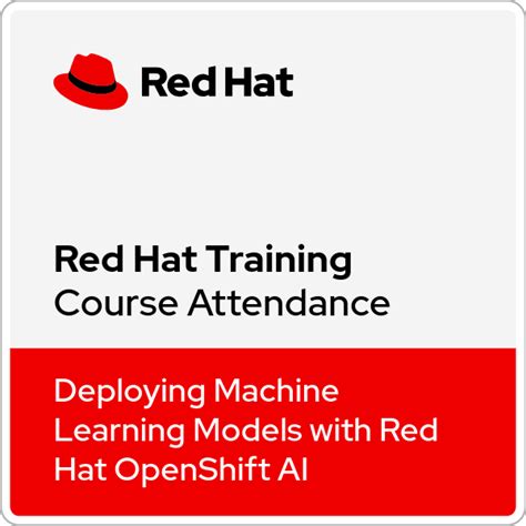Deploying Machine Learning Models With Red Hat Openshift Ai Ai265 Ver 28 Credly