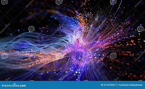 Vibrant Fiber Optic Bokeh Effect Stock Image Image Of Colorful Flowing 311573547