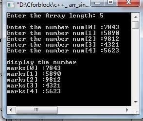C Program To Read And Print Elements Of An One Dim Array Codeforcoding
