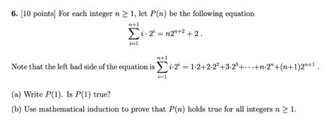 solved 6 [10 points] for each integer n 2 1 let p n be