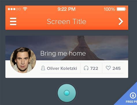 Download Free Flat Ios 7 Styled Mobile Ui Psd Free Mobile Ui