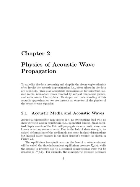 Physics Of Acoustic Wave Propagation Pdf Linear Elasticity Waves
