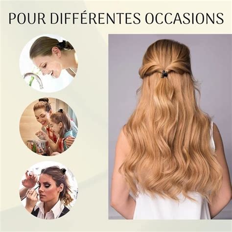 Pince Cheveux 12 Mini Pinces Crabe Antidérapante À Double Dents Et