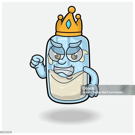 우유 마스코트 캐릭터 만화 화난 표정 브랜드 라벨 포장 및 제품용 건강한 생활방식에 대한 스톡 벡터 아트 및 기타 이미지 건강한 생활방식 건강한 식생활 광고 Istock