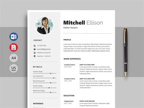 Cv Template Excel Resume Format Simple Resume Template Riset