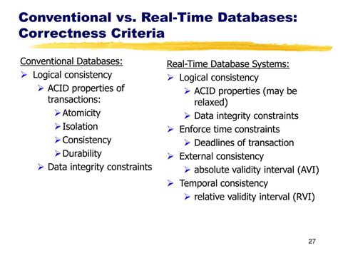 Ppt Real Time Database Systems And Data Services Issues And
