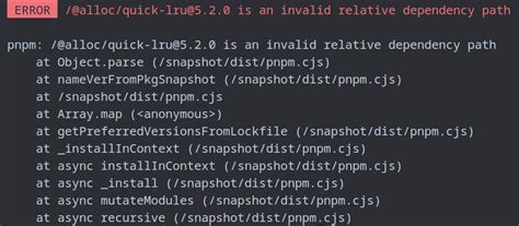error invalid relative dependency path when installing lightweight charts via pnpm · issue