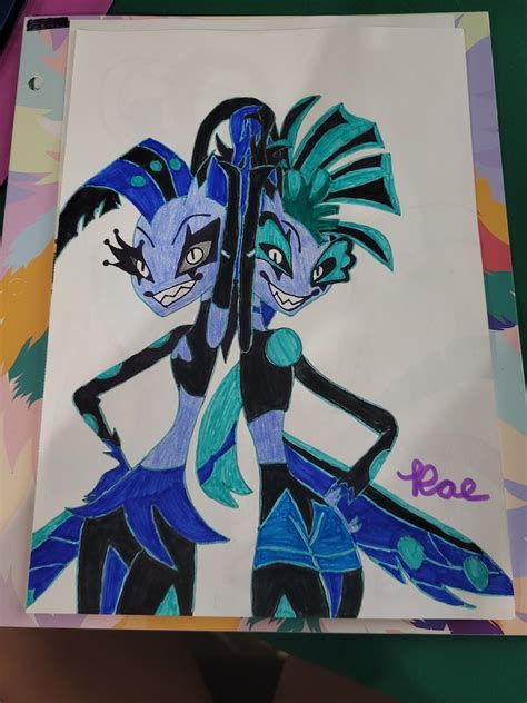 Glitz And Glam Helluva Boss Colored Pencilmarker Drawing Etsy