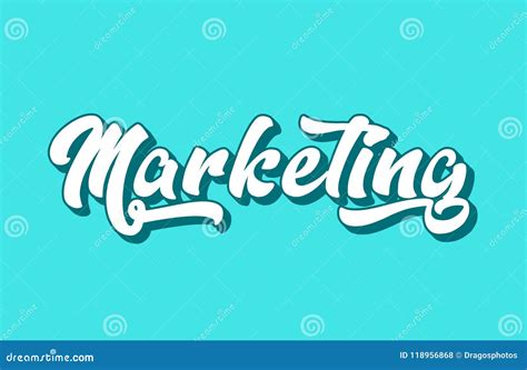 Marketing Hand Written Word Text For Typography Design Stock Vector