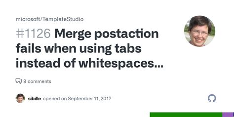Merge Postaction Fails When Using Tabs Instead Of Whitespaces In Postaction File · Issue 1126