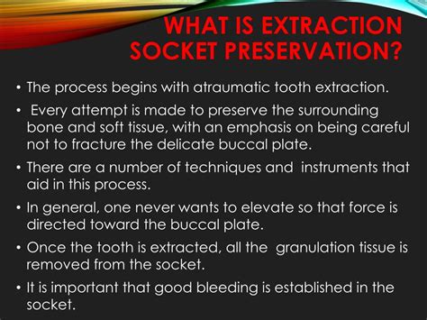 Ppt Socket Preservation Procedure After Tooth Extraction Powerpoint Presentation Id 1873400