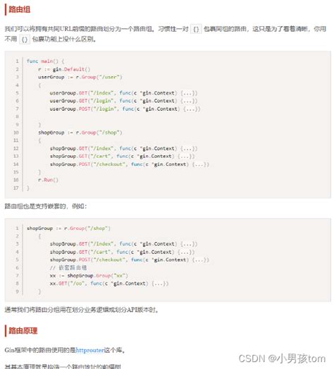 Gin框架基础gin官方教程 Csdn博客